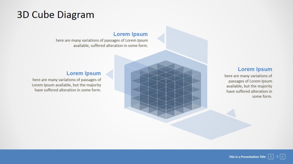 Professional 3D Cube Diagram PPT Template - SlideModel