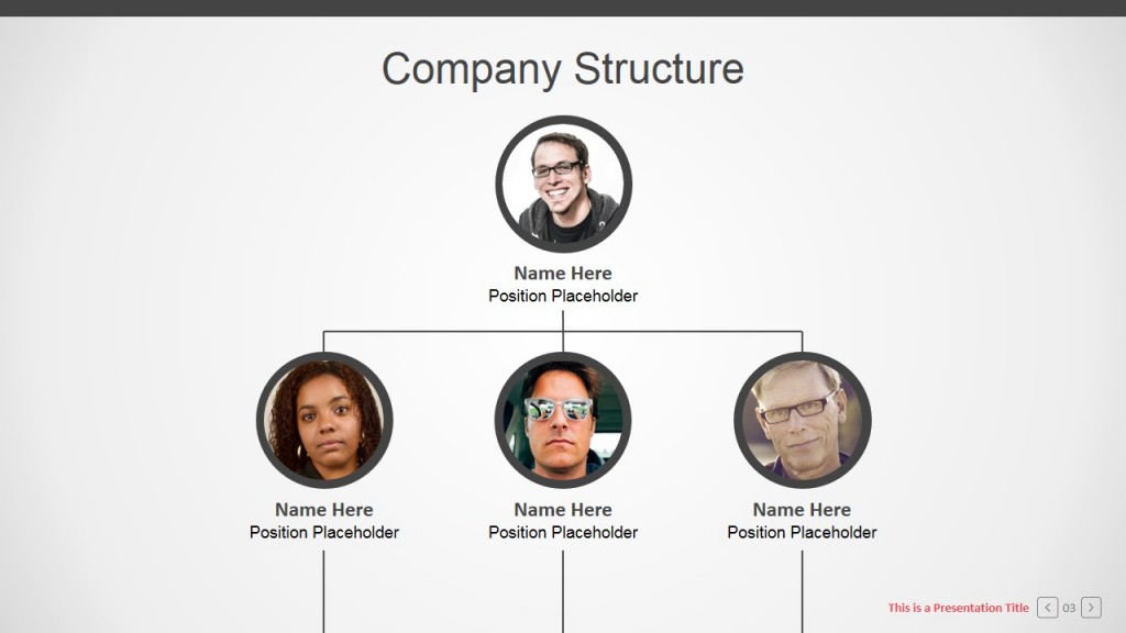 Minimalist Organizational Chart for PowerPoint - SlideModel