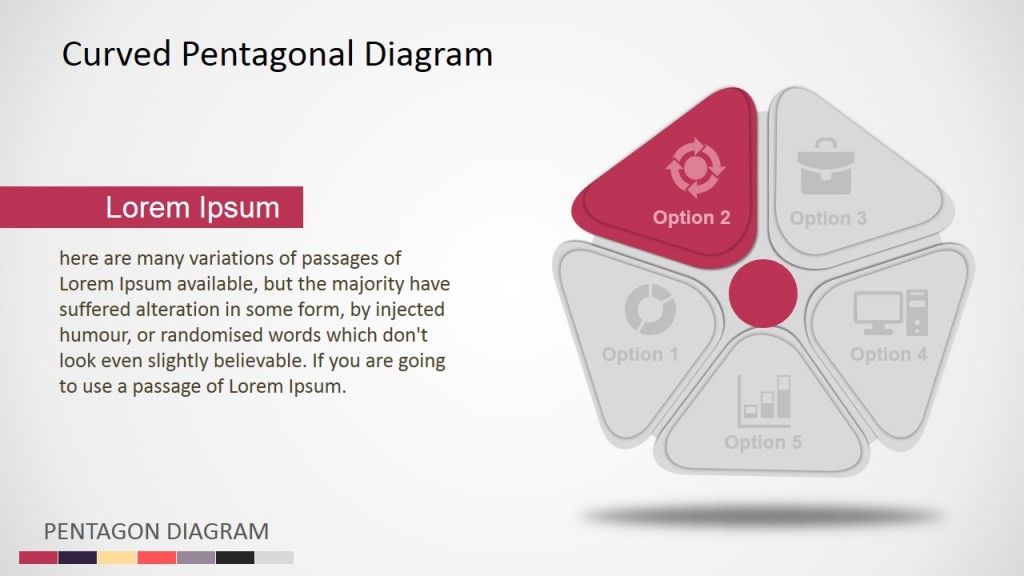 Pentagon Clip Art Diagram 5 Steps for PowerPoint - SlideModel