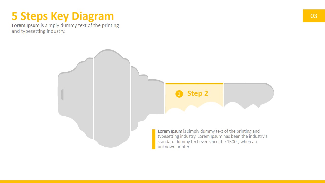 5 Steps Key PowerPoint Diagram & Presentation Slides