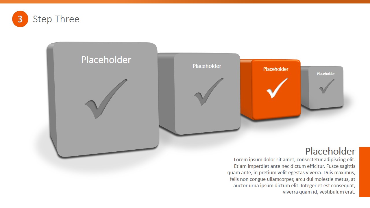 4 Steps 3D Checkbox PowerPoint Template - SlideModel