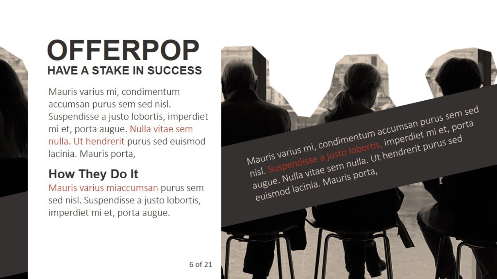 Top Header Cropped Image Diagonal Layout Paragraph for PowerPoint ...