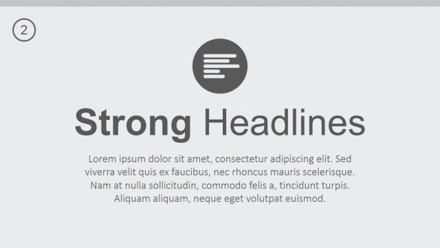 Strong Headlines PowerPoint Template - SlideModel