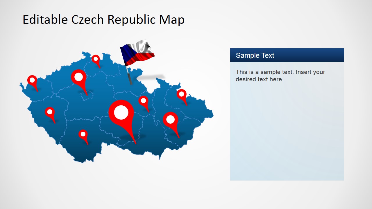 Czech Republic PowerPoint Map - SlideModel