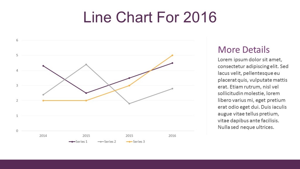 Line Chart Flat Infographic Elements For PowerPoint - SlideModel