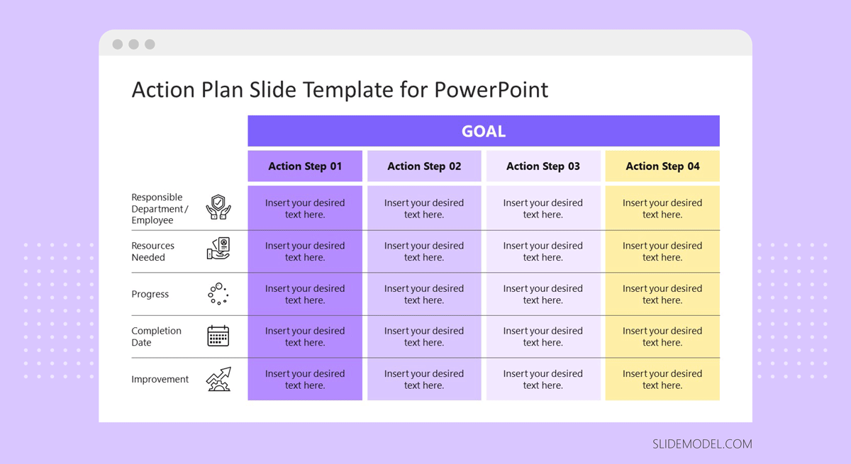 01 action plan illustration slide design template SlideModel