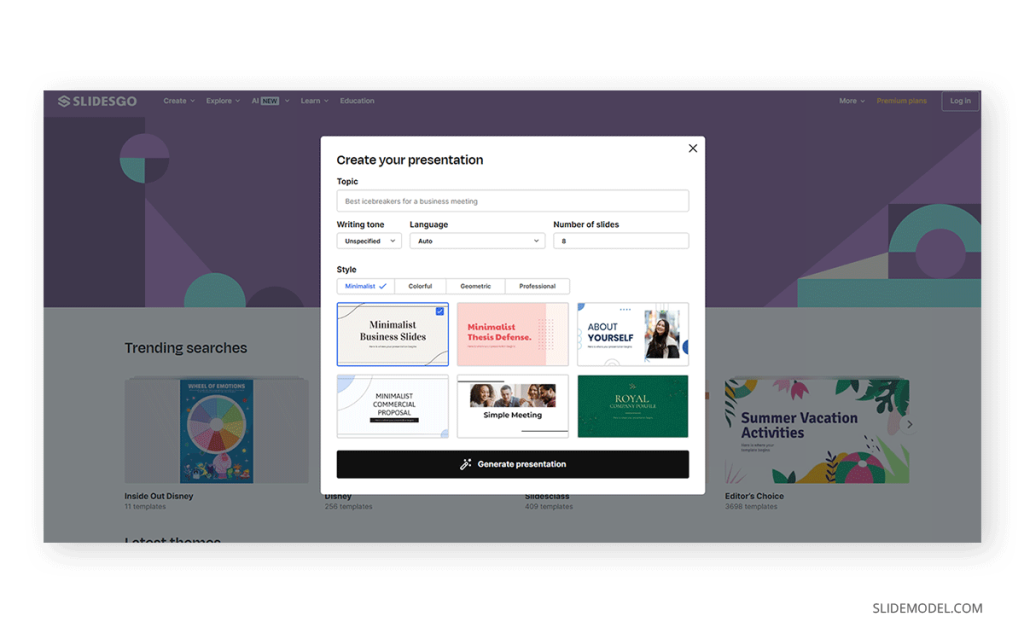 01-slidesgo-ai-presentation-maker-vs-slidemodel-ai - SlideModel