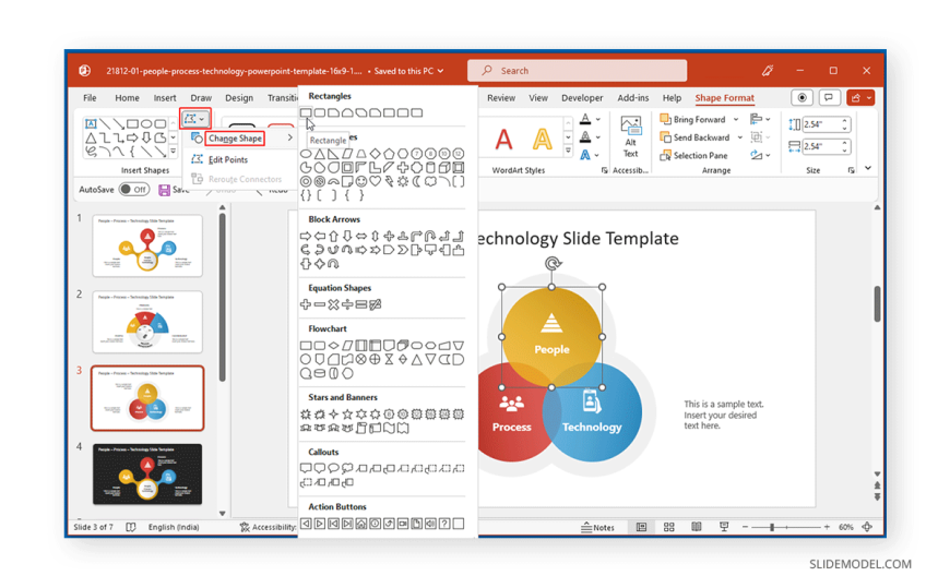 02 change shape in powerpoint SlideModel