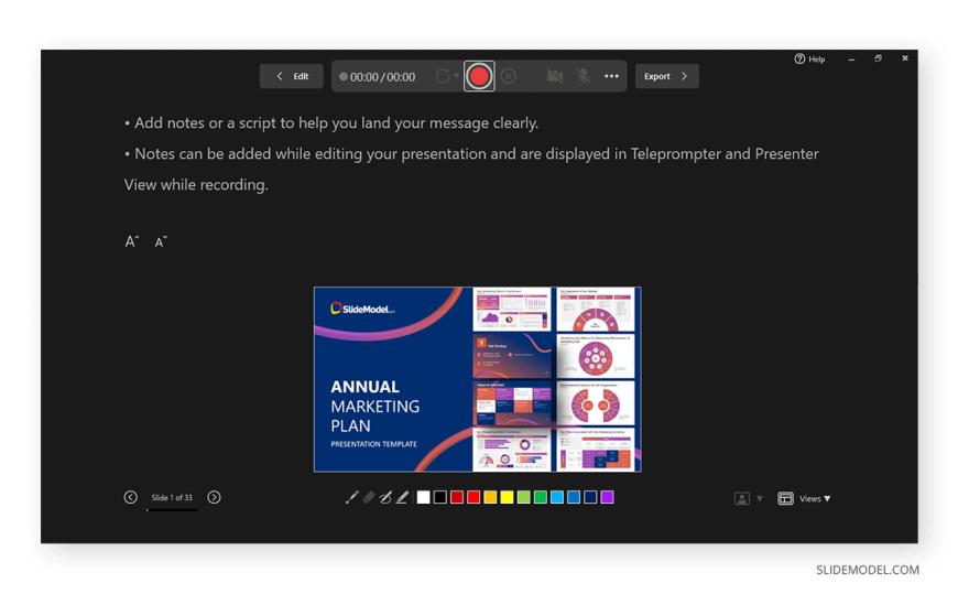 02 recording a powerpoint presentation from the beginning SlideModel