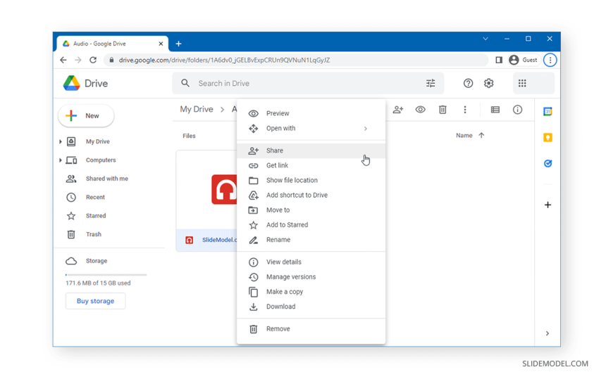 02 share audio file in google slides SlideModel