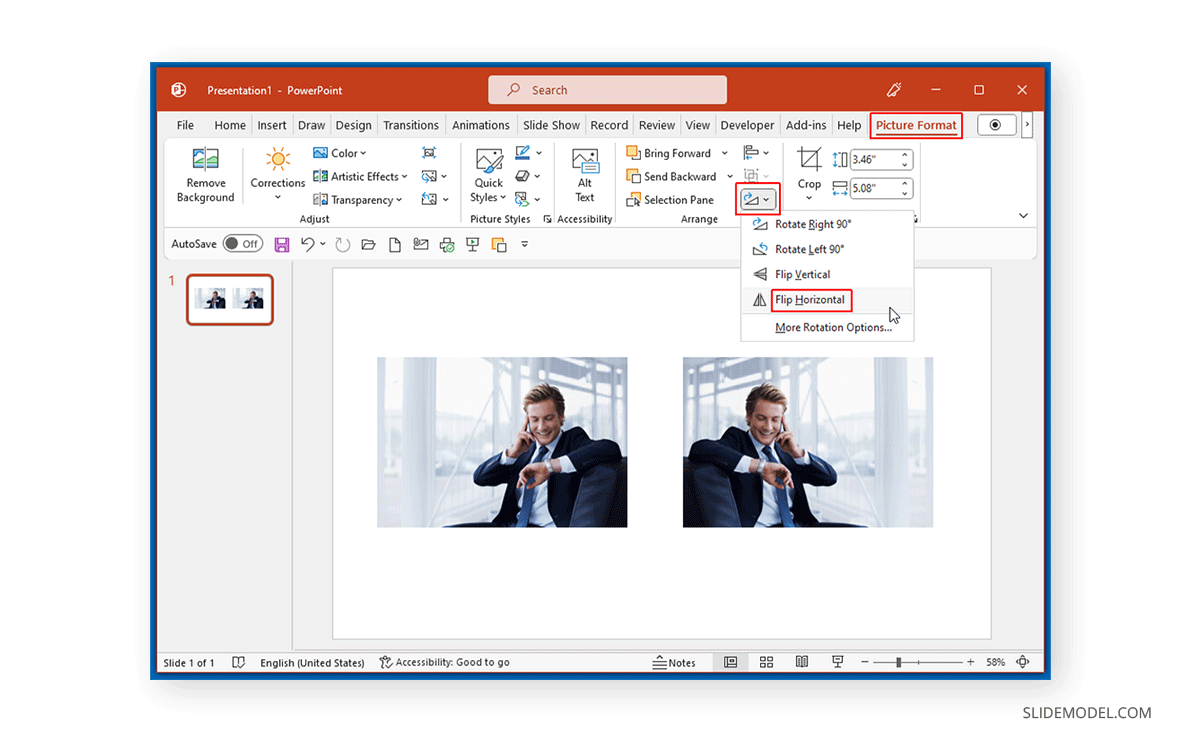 How To Flip An Image In PowerPoint