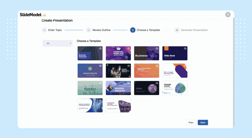 03-previewing-the-slide-deck-slidemodel-company-profile-ai-presentation ...