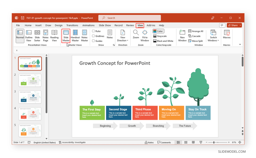 04 customize page numbers in slide master powerpoint SlideModel