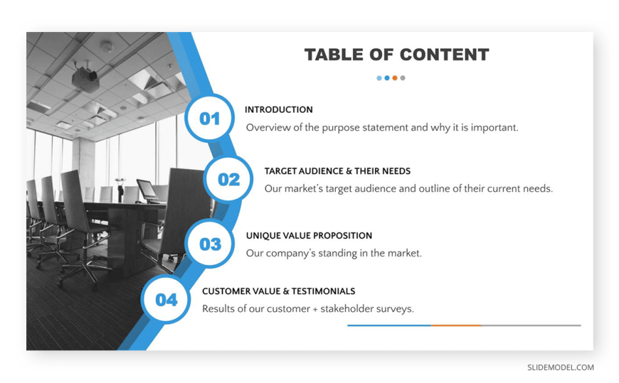 04 example of agenda slide in a purpose statement presentation SlideModel