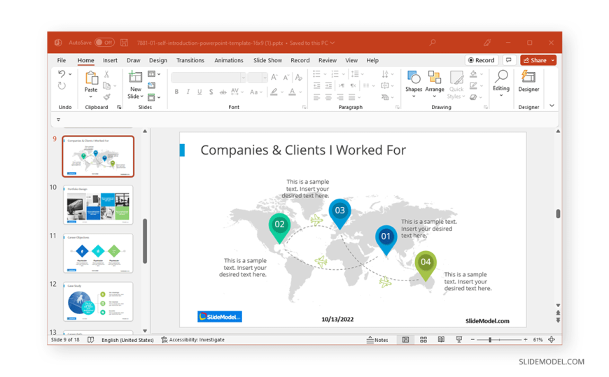 06 final result edit a footer in powerpoint SlideModel