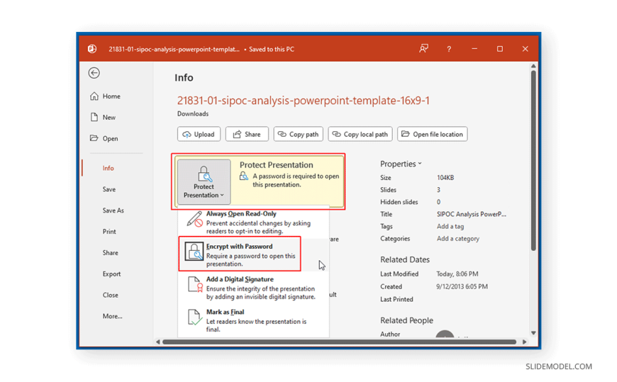 06remove Password From Powerpoint File Slidemodel