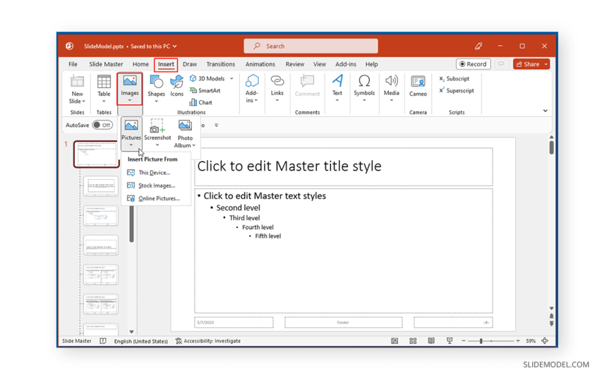 09 how to add logo in slidemaster powerpoint SlideModel