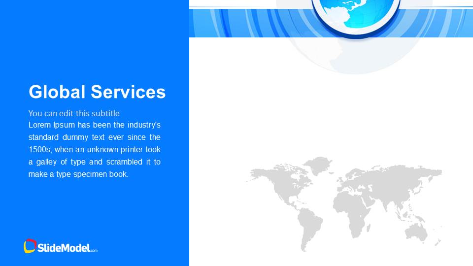 Blue Circle Professional PowerPoint Template & Slides