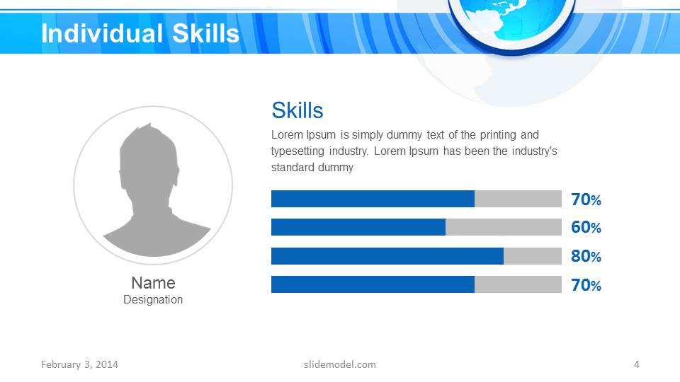 Blue Circle Professional PowerPoint Template & Slides