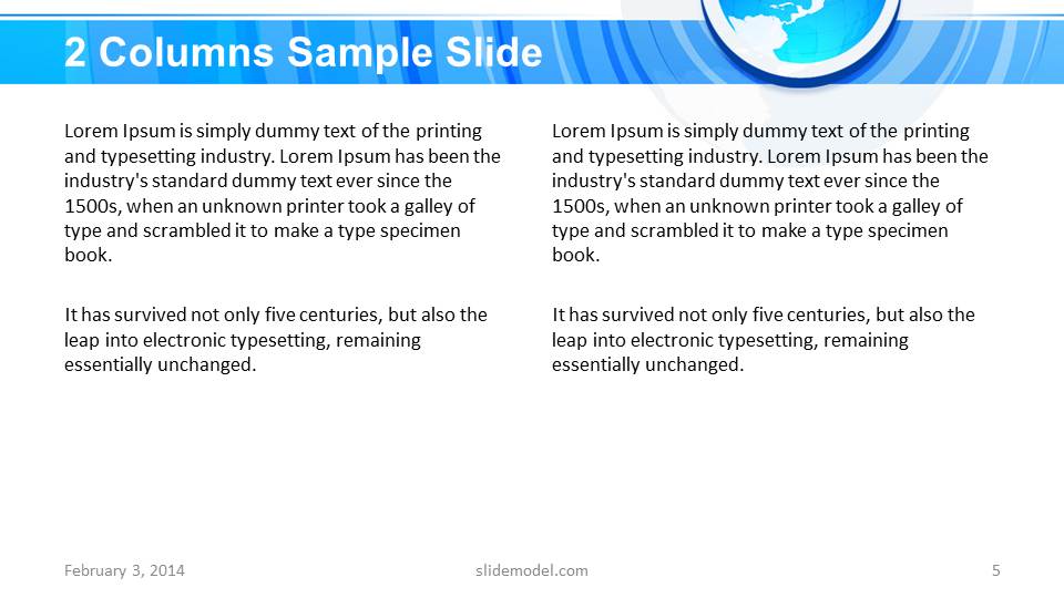 Blue Circle Professional PowerPoint Template & Slides
