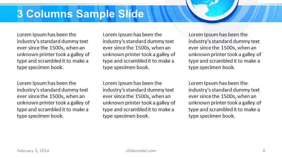 Blue Circle Professional PowerPoint Template & Slides