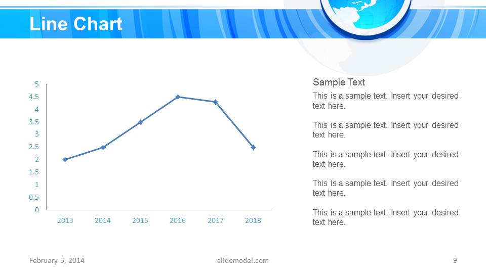 Blue Circle Professional PowerPoint Template & Slides