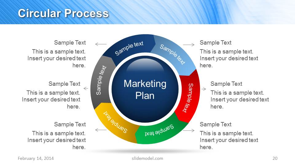 Blue Marketing Plan Template for PowerPoint
