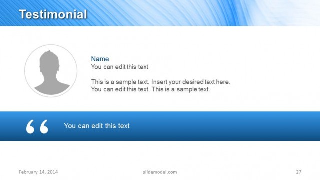 Testimonial Slide Design for PowerPoint - SlideModel