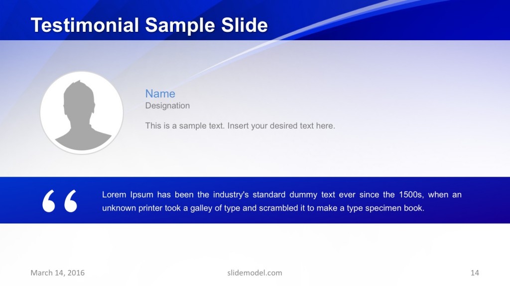 Quote Style Testimonial PowerPoint - SlideModel