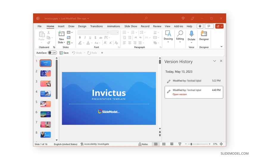 10 browsing version history in powerpoint SlideModel