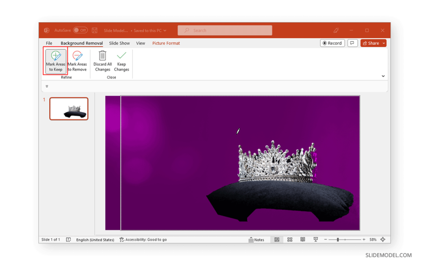 10 marking areas to keep in background removal powerpoint SlideModel