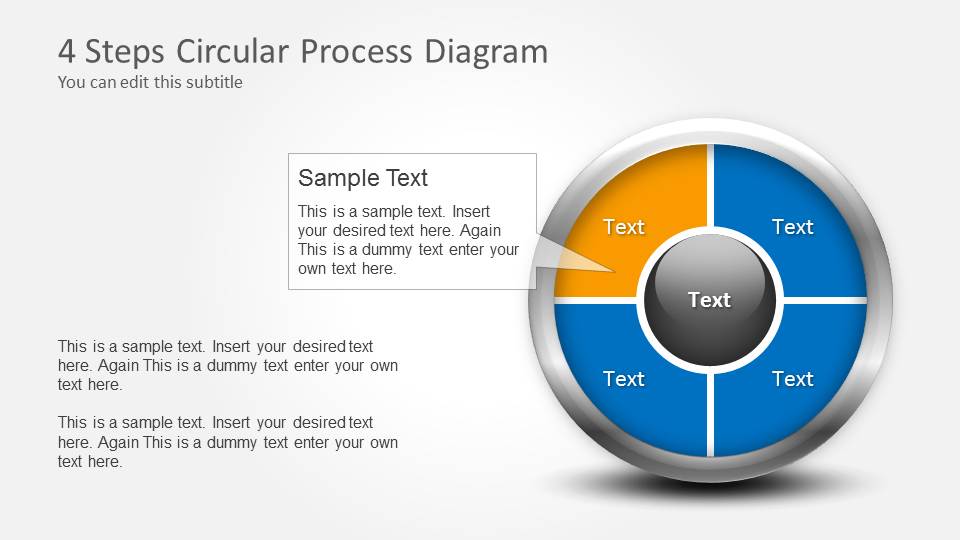 4 Steps Circular Diagram Design for PowerPoint - SlideModel