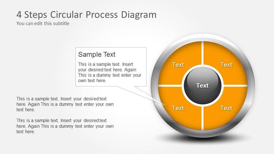 4 Steps Circular Diagram Design for PowerPoint - SlideModel