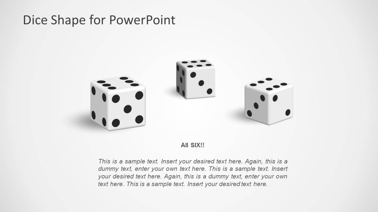 3D Dice Shapes for PowerPoint - SlideModel