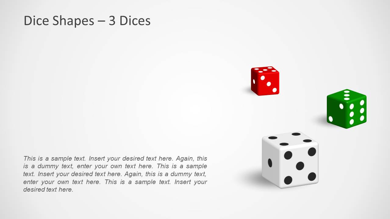 3D Dice Shapes for PowerPoint - SlideModel