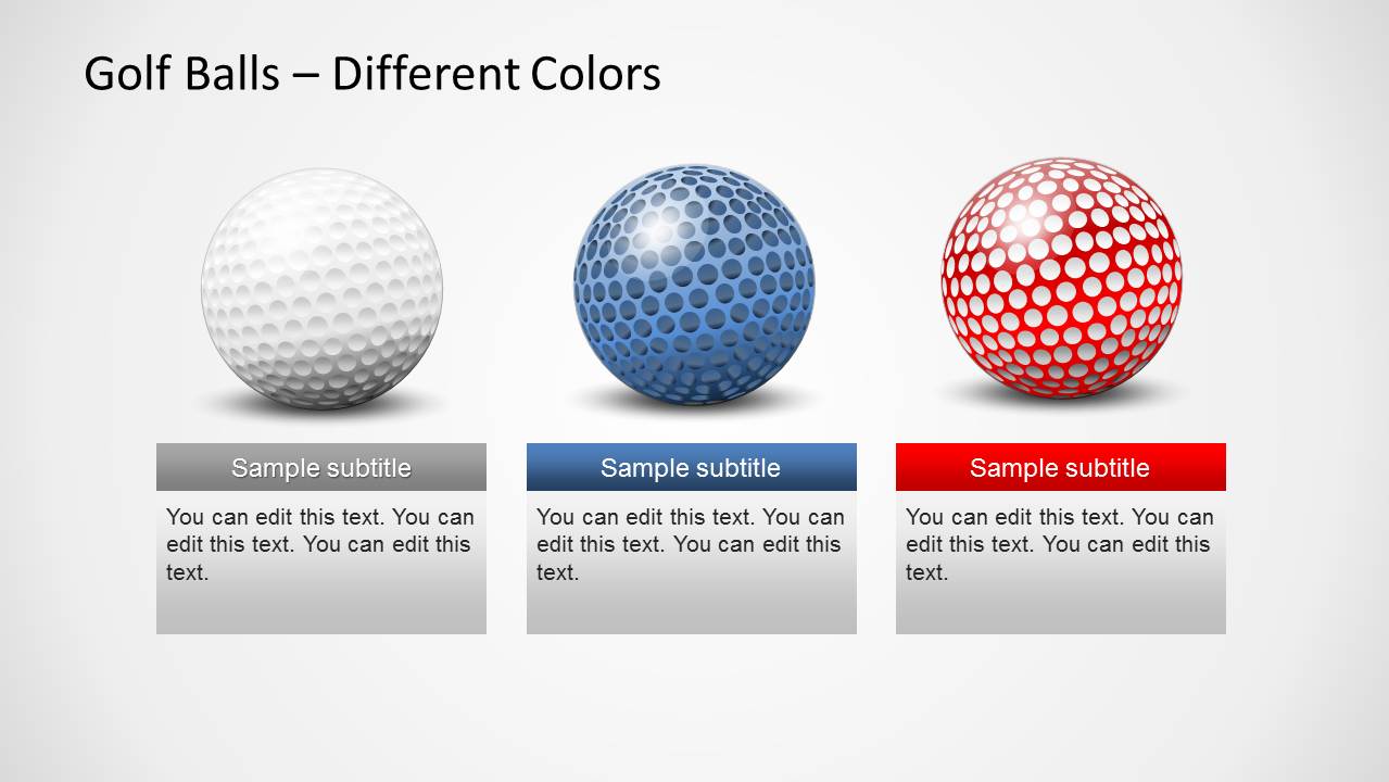 Golf Ball Shapes for PowerPoint & Presentation Slides