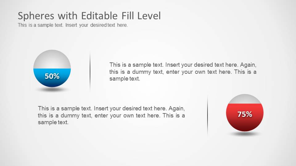 Spheres with Editable Fill Levels - SlideModel