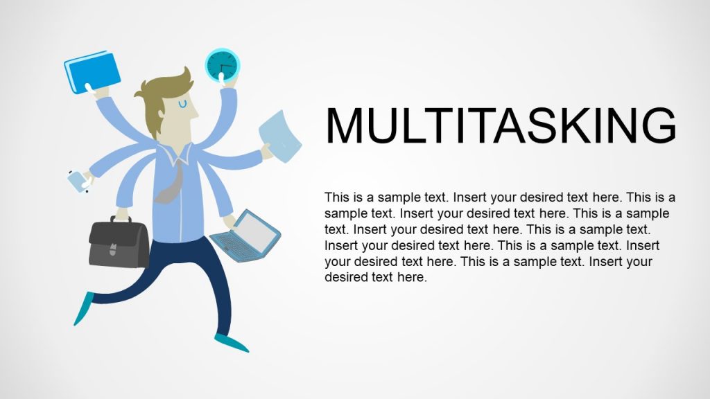 Multitasking Vector Flat Image PowerPoint Theme - SlideModel
