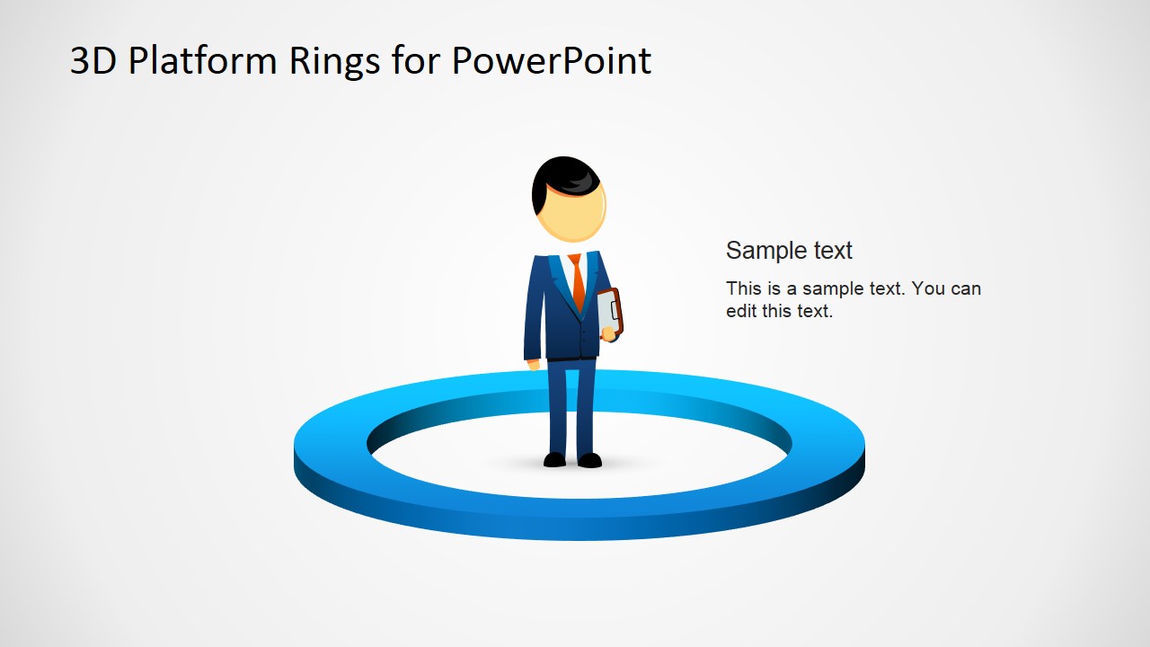 3D Ring Platforms Diagram for PowerPoint - SlideModel