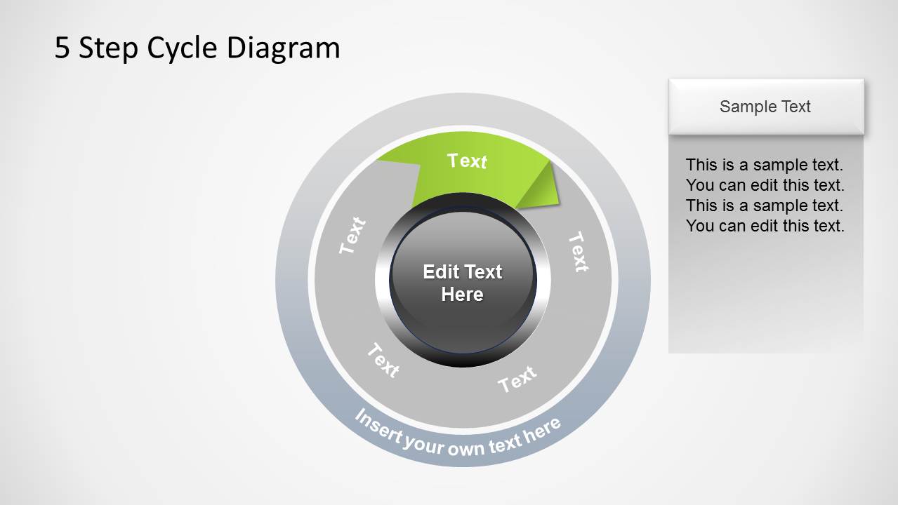 5-Step Cycle Process Diagram for PowerPoint & Slides