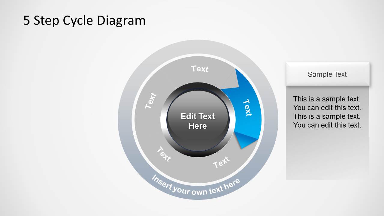 5-Step Cycle Process Diagram for PowerPoint & Slides