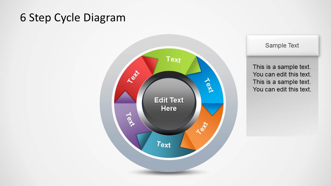 6-Step Cycle Process Diagram for PowerPoint & Slides