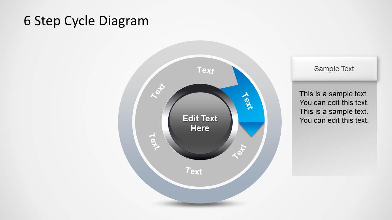 6-Step Cycle Process Diagram for PowerPoint & Slides