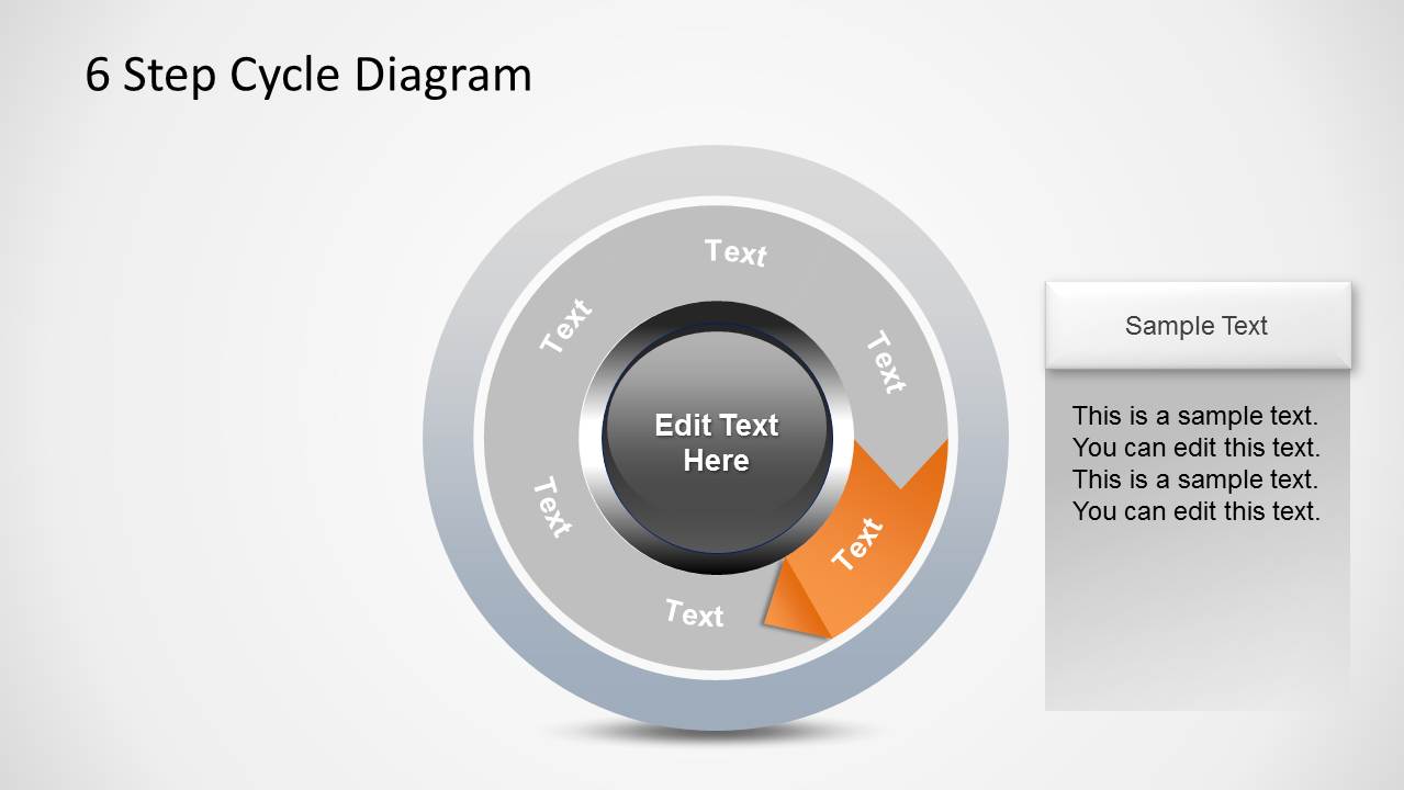 6-Step Cycle Process Diagram for PowerPoint & Slides