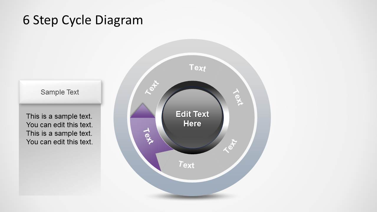 6-Step Cycle Process Diagram for PowerPoint & Slides