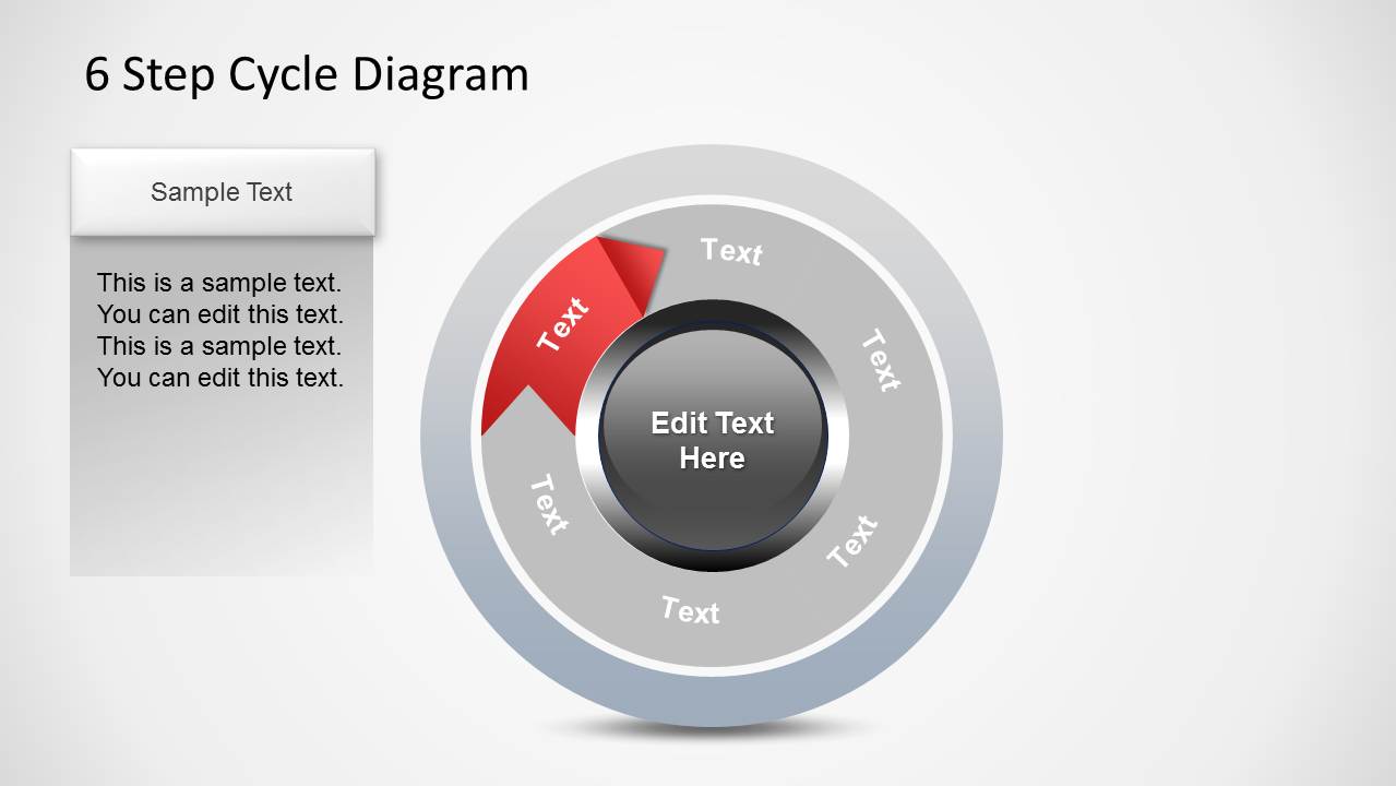 6-Step Cycle Process Diagram for PowerPoint & Slides