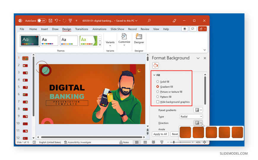 12 format background in powerpoint SlideModel