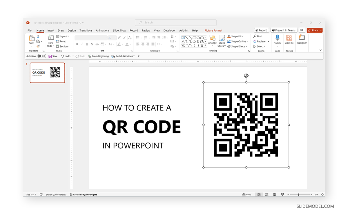 How To Insert A QR Code In PowerPoint Presentations