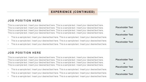 Job Experience Professional Resume PPT - SlideModel
