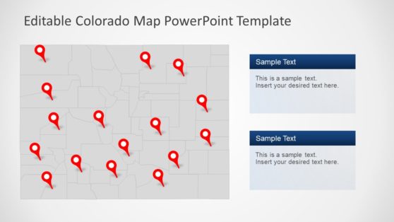 USA Colorado Outline Map PPT - SlideModel